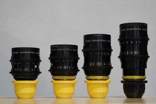 Kowa Cine Prominar Anamorphic lens Set 40,50,75,100 Rehoused Pl Mount ...