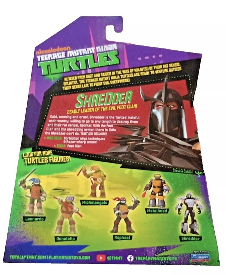 Teenage Mutant Ninja Turtles TMNT 2012 Reissue Shredder 4.5" Figure NEW ...