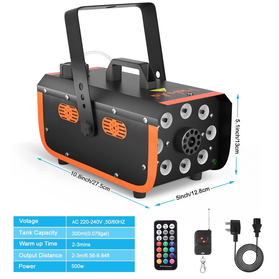 Fog Machine, Rainproof Smoke Machine with 2300 CFM Output of Fog and 2 ...