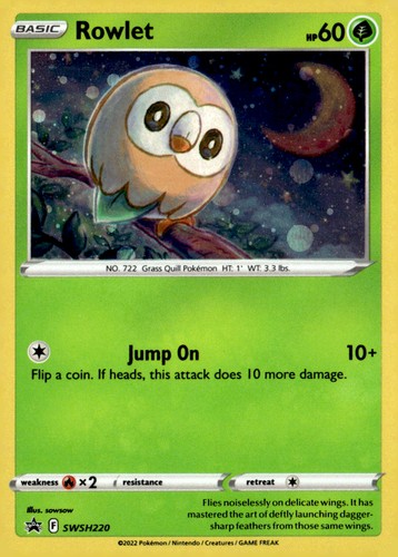 Rowlet - (Cosmos Holo) Promo SWSH220 NM Pokémon TCG | eBay