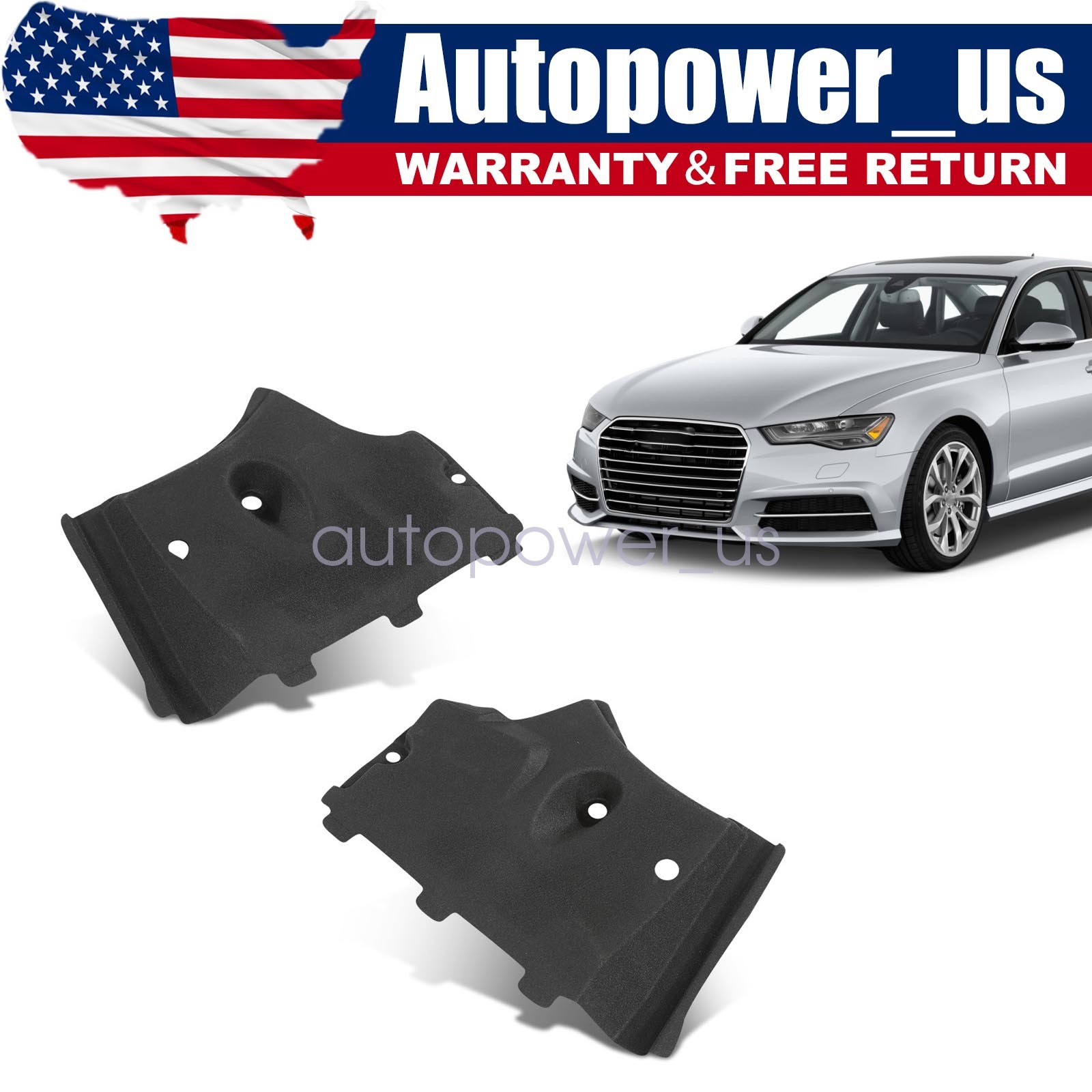 2Pcs Fits Audi A6 S6 C7 A7 2011-2017 Front Under Body Splash Guard ...