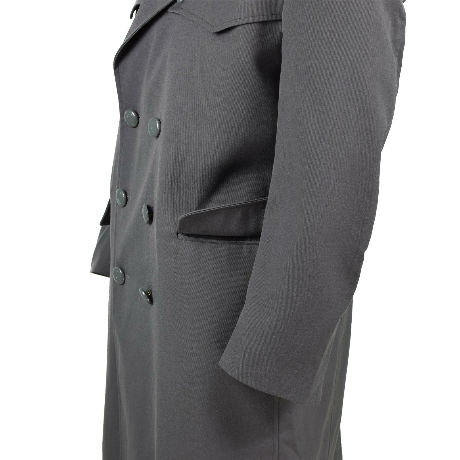 Genuine Italian army Coat Grey long officer trench coat with lining | eBay