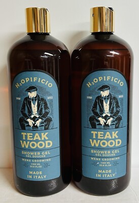 2-Pack Hopificio ~ Teak Wood Shower Gel for Men 33.8 fl oz Each | eBay