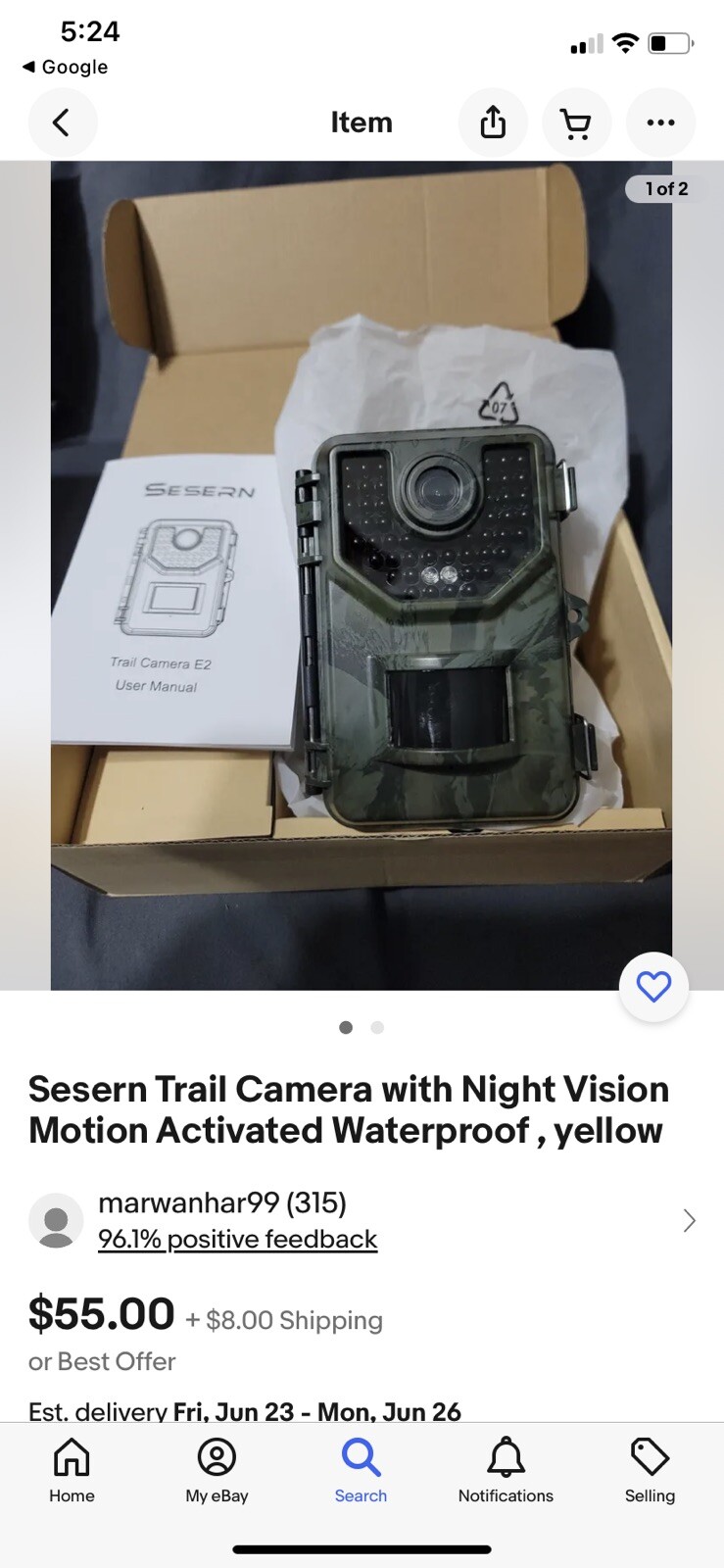 Sesern Trail Camera with Night Vision Motion Activated Waterproof ...