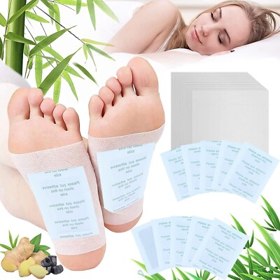 Bandoo Detox Foot Pads to Remove Toxins, 100 Foot Pads & 100 Adhesive ...