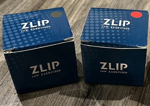 2PC Zlip Jaw Line Exerciser Facial & Neck Toner Equipment Red & Gray ...