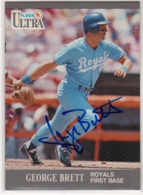 1991 Fleer Ultra George Brett Signed Autograph #144 Baseball Card | eBay