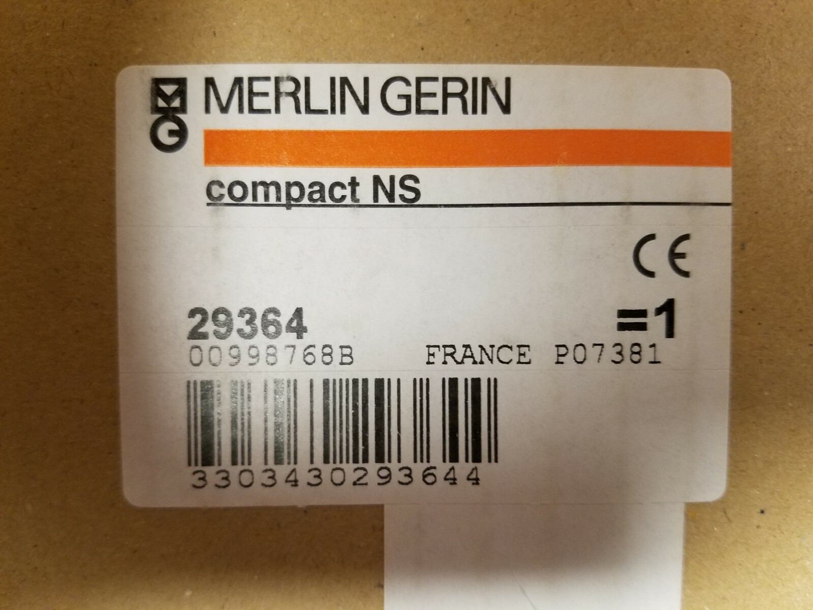 Merlin Gerin 29364 ACP Control Plate, 380-415 VAC 50/60Hz, 440 VAC 60Hz ...