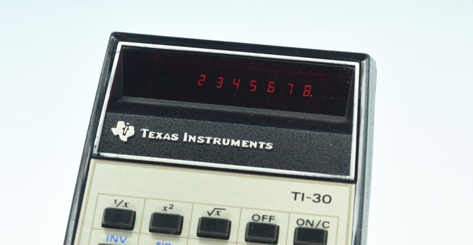 🔵 Vintage Texas Instruments TI-30 Calculator Tested WORKING 1970s Red ...