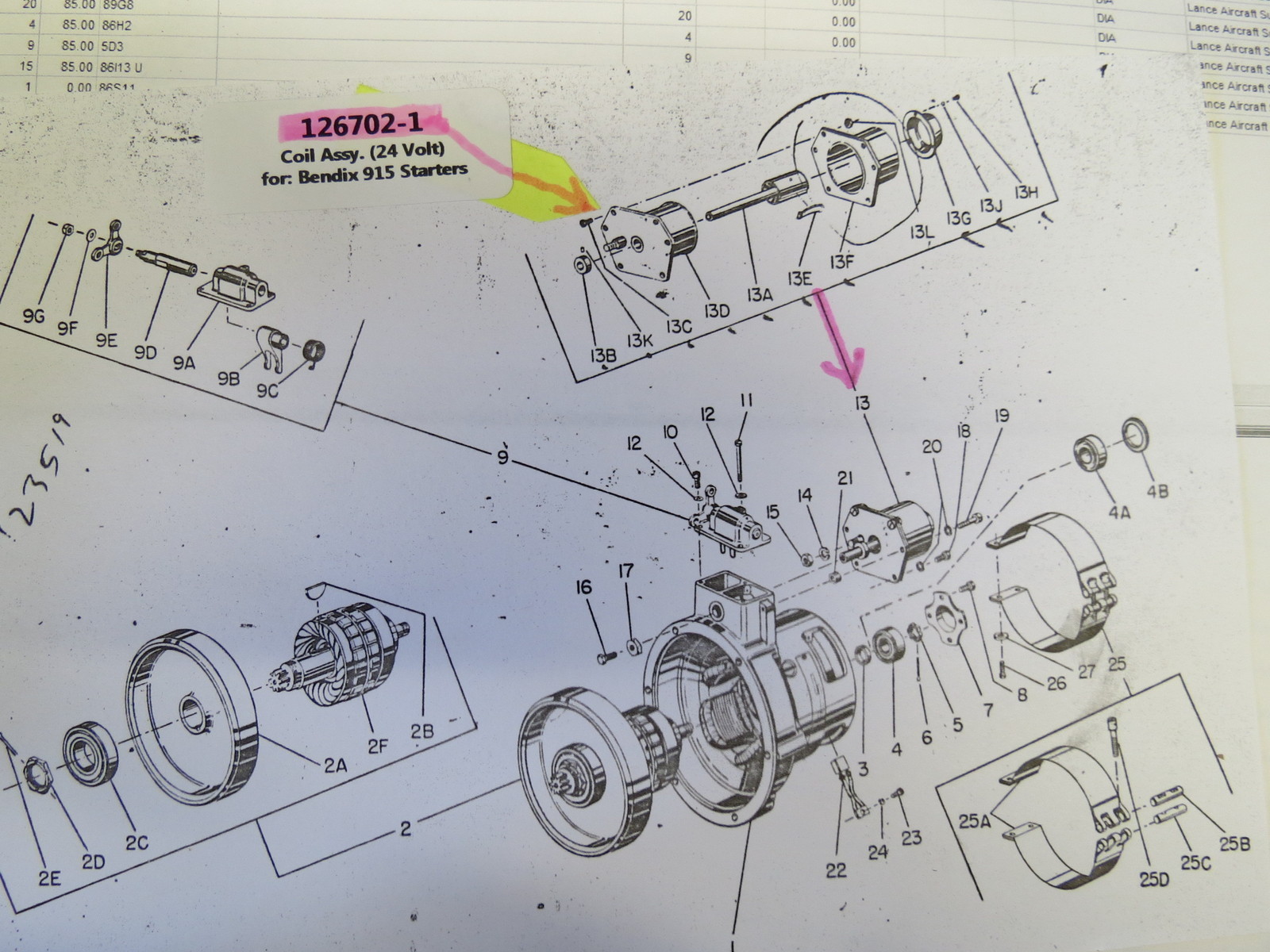WWII Aircraft Bendix 24v Solenoid Coil for Bendix 915 Starters SNJ AT6 ...