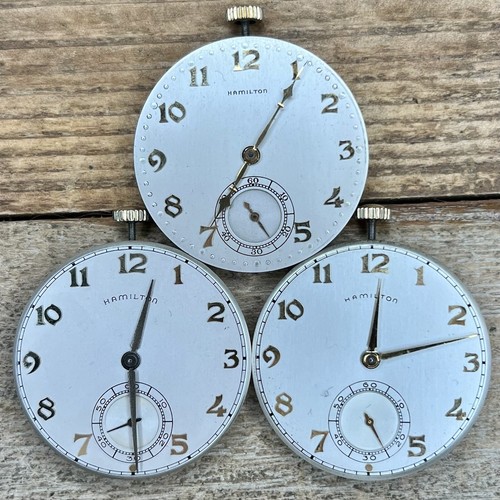 10s Hamilton Pocket Watch Movements - Grade 921 - 21 Jewels, Adjusted 5 ...