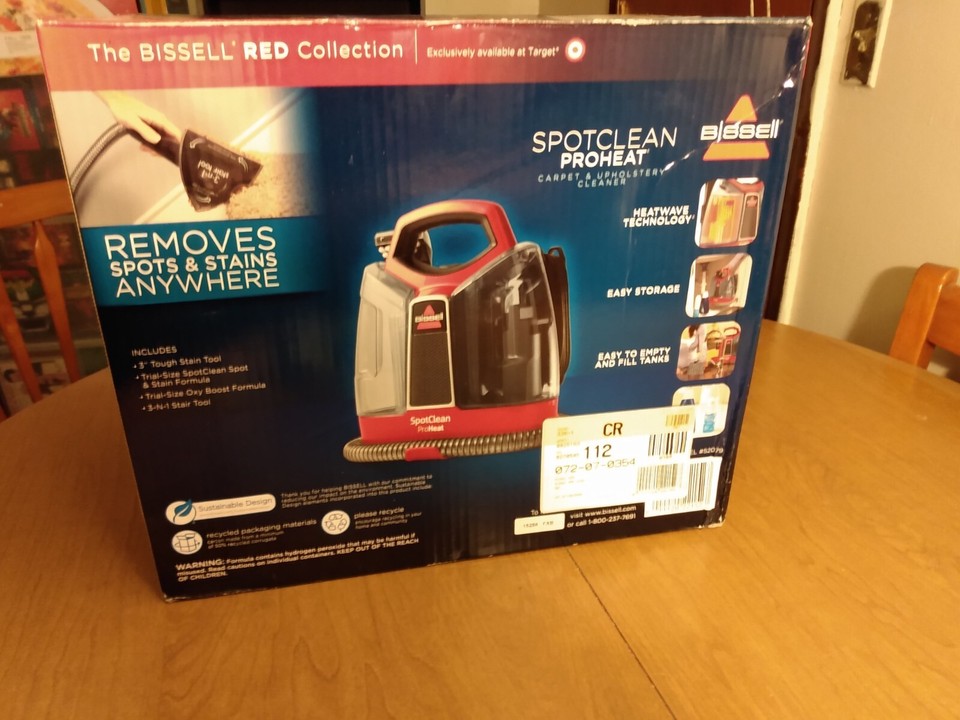 Bissell Red Collection Spotclean Proheat Carpet & Upholstery Cleaner ...