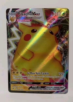 Pokemon Card - Pikachu VMAX Vivid Voltage 044/185 Ultra Rare SWSH Holo ...