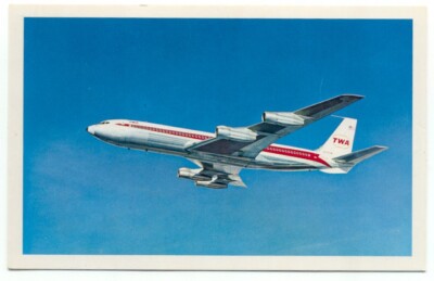TWA Airlines Star Stream Jet Plane Advertising Postcard | eBay