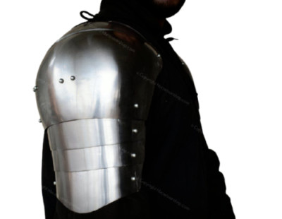 18GA Steel Medieval Anatomical Pauldrons Gothic Winged Pair Of ...