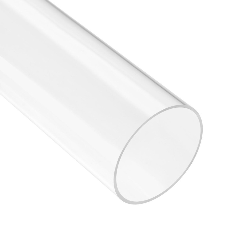 Clear Rigid Acrylic Pipe 56mm ID x 60mm(2 3/8") OD x 305mm(12") Round ...