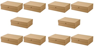 10X IKEA Strong Cardboard Storage Boxes With Lid ARCHIVE A4 Stackable ...
