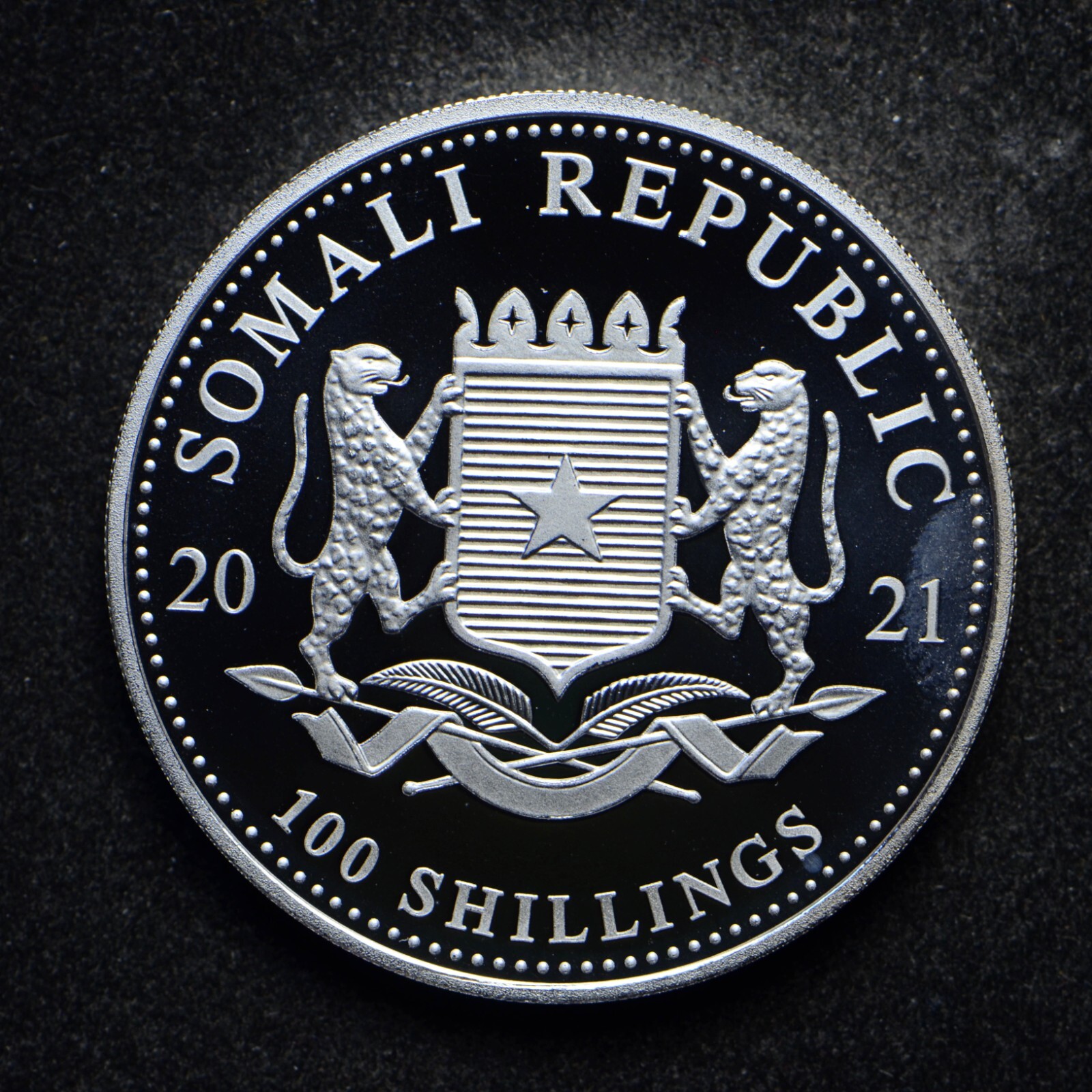 2021 Somali 100 Shillings African Wildlife Elephant 1-oz .9999 Silver ...