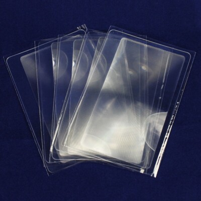 Five 5 Credit Card Size Wallet Pocket Magnifier Magnifying Reading ...