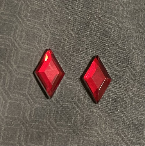 Set Of 2 11x18mm Flat Back Red Forehead Gems For Raven Cosplay Or ...