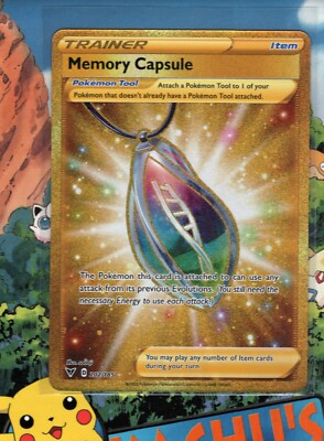 Pokémon TCG Memory Capsule Gold Secret Rare Full Art 202/185 Vivid ...