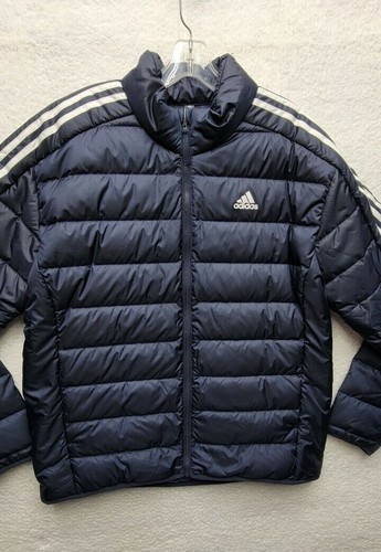 Adidas Essentials Down Insulated Puffer Jacket Men's Navy Blue White ...