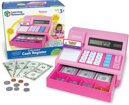 Realistic Cash Register for Toddlers - Solar Calculator & Money Play ...