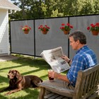 Outdoor Fence Fencing Kit for Dog Yard Deck Garden Screen Safety W/Pole ...