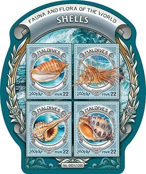 2016 Maldives. Shells. Michel Code: 6345-6348 | Scott Code: 3610 | eBay