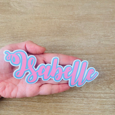 Personalized Custom Pink Blue Name Sticker | eBay Australia