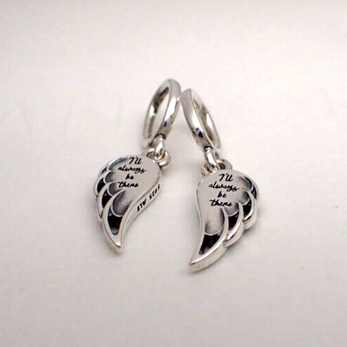 Authentic Pandora #792821C01 Sparkling Splittable Angel Wings Dangle ...