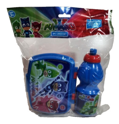 PJ MASKS - 2PCE KIDS LUNCH BOX & DRINK BOTTLE | eBay Australia