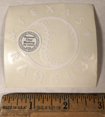 Texas Rangers Logo Decal Sticker Window Laptop MLB Baseball White | eBay