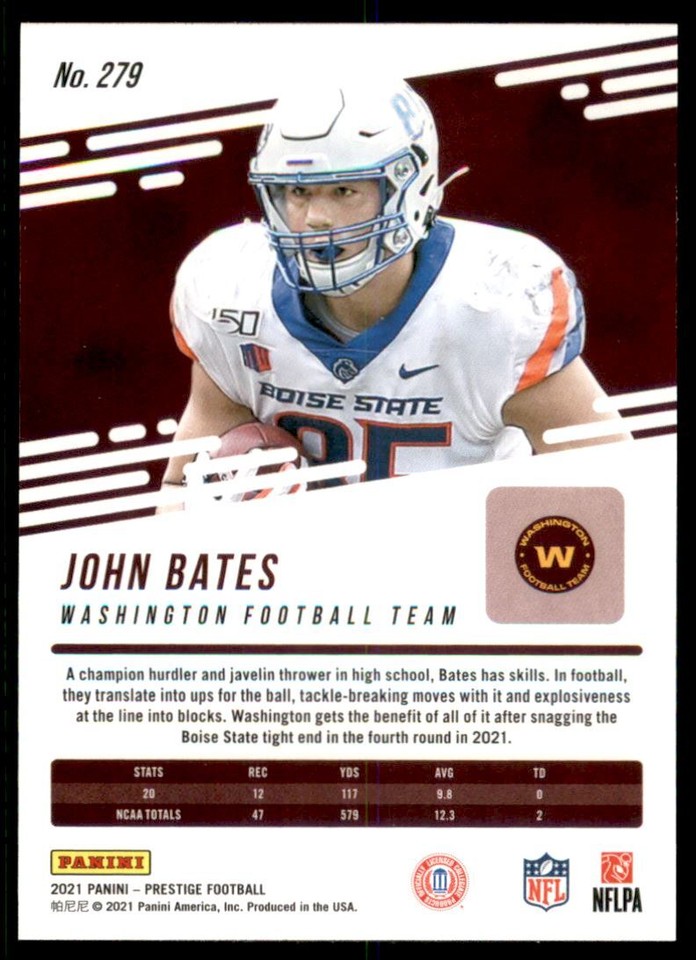 2021 Prestige #279 John Bates Rookie Card | eBay