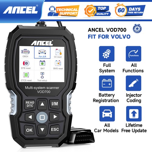 ANCEL VOD700 All System OBD2 Scanner Fit For Volvo EPB Oil Reset ...