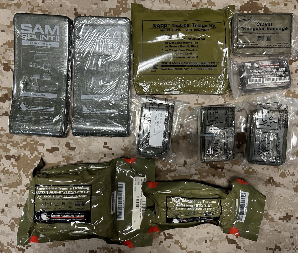 Premium Multicam Combat Medic RE Aid Bag Kit Stocked Trauma Kit ...