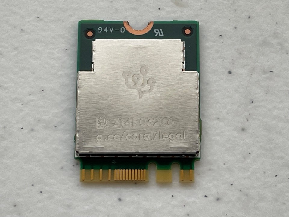 1 - GOOGLE G650-04527-01 Coral Mini PCIe M.2 Accelerator A/E Key TPU ...