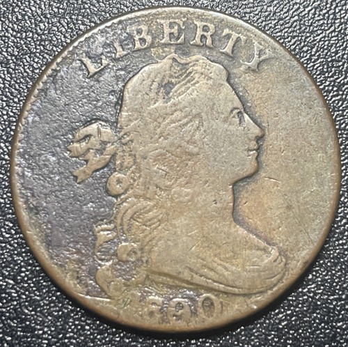 1800/79 Draped Bust US Copper Large Cent 1C Key Over Date Coin | eBay