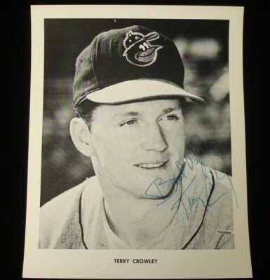 Terry Crowley Baltimore Orioles Signed B&W Vintage 8x10 Photo by Tadder ...