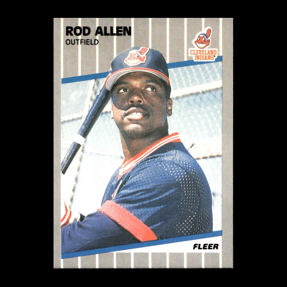 Rod Allen 1989 Fleer Rookie Cleveland Indians #397 R322F 98 | eBay