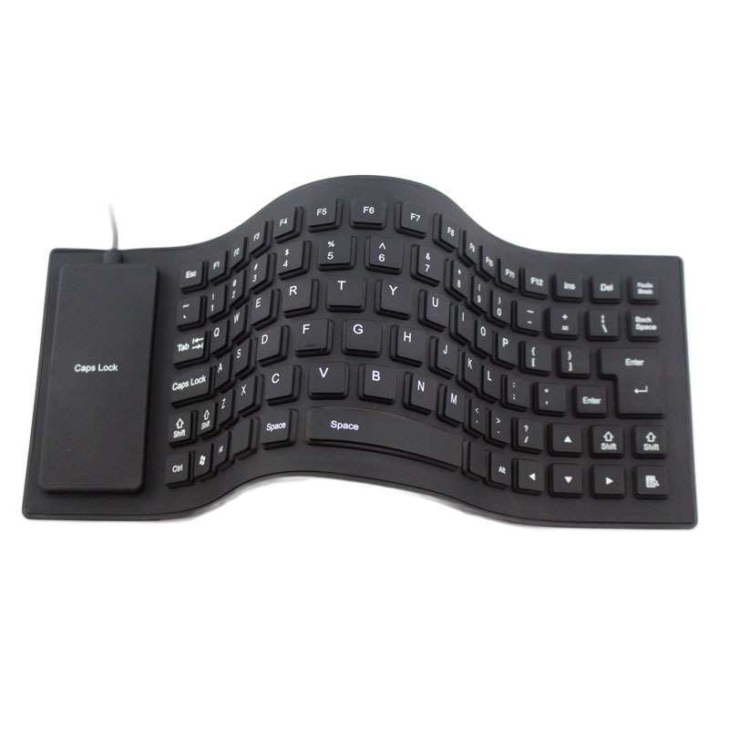 Waterproof Silicone Keyboard Foldable Flexible USB Dustproof DirtProof ...