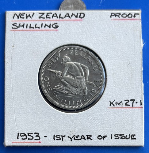 1953 New Zealand Shilling Proof. PLEASE READ POSTAGE DETAILS. 9 | eBay