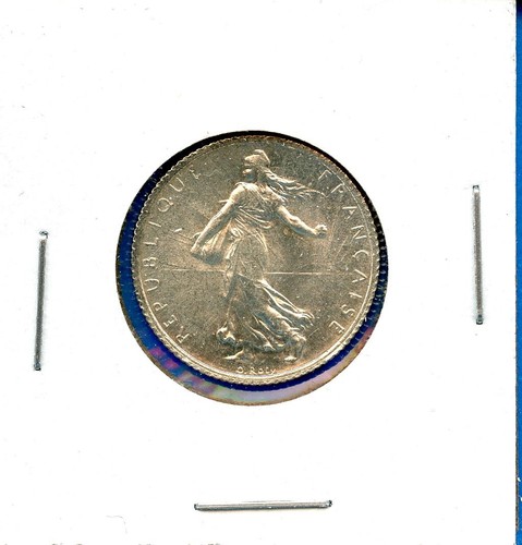 1918 France La Semeuse Sower Woman Silver 1 Franc #47 Uncirculated BU ...