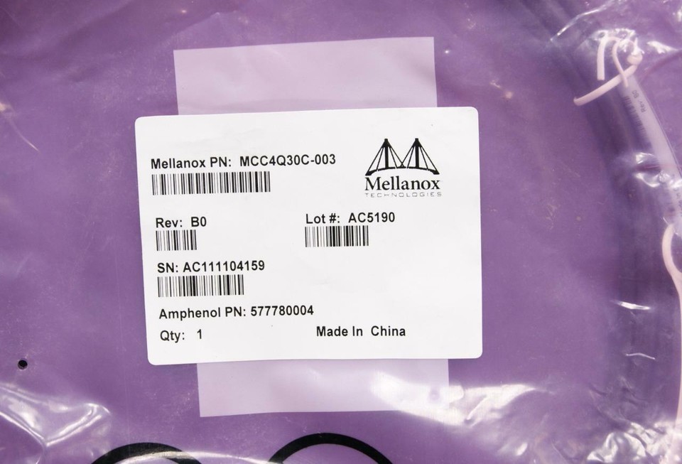 Mellanox MCC4Q30C-003 3 m COP CBL 40GBIT/S 30AWG 4X QSFP InfiniBand ...