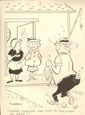 Drunk Fisherman - 1966 Humorama art by Martin Filchock | eBay