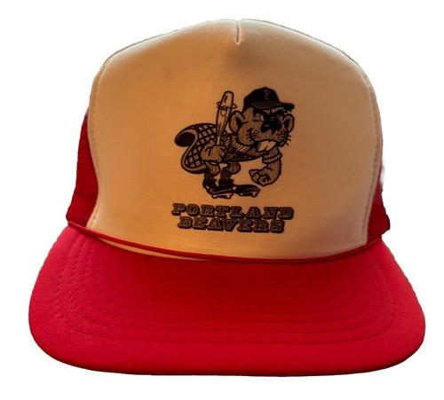 Vintage Portland Beavers Adjustable Snap Back Trucker Cap Hat Minors ...
