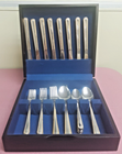 Set of 42 PCS International China Flatware Silverware w/ Storage Case ...