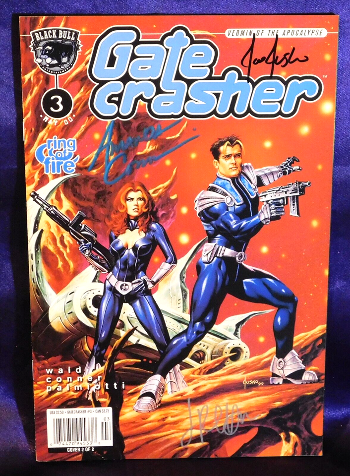GATECRASHER #3 VARIANT EDITION SIGNED JOE JUSKO ,AMANDA CONNER & JIMMY ...