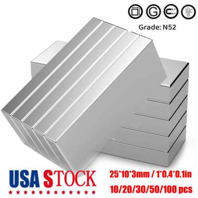 10/50/100pc Super Strong Block Fridge Magnets Rare Earth Neodymium ...