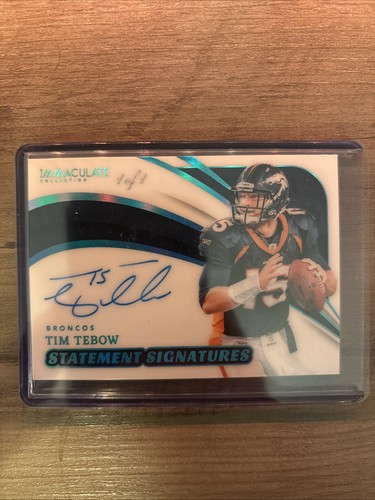 2024 Panini Immaculate Tim Tebow Statement Signatures 1/1 On Card Auto ...